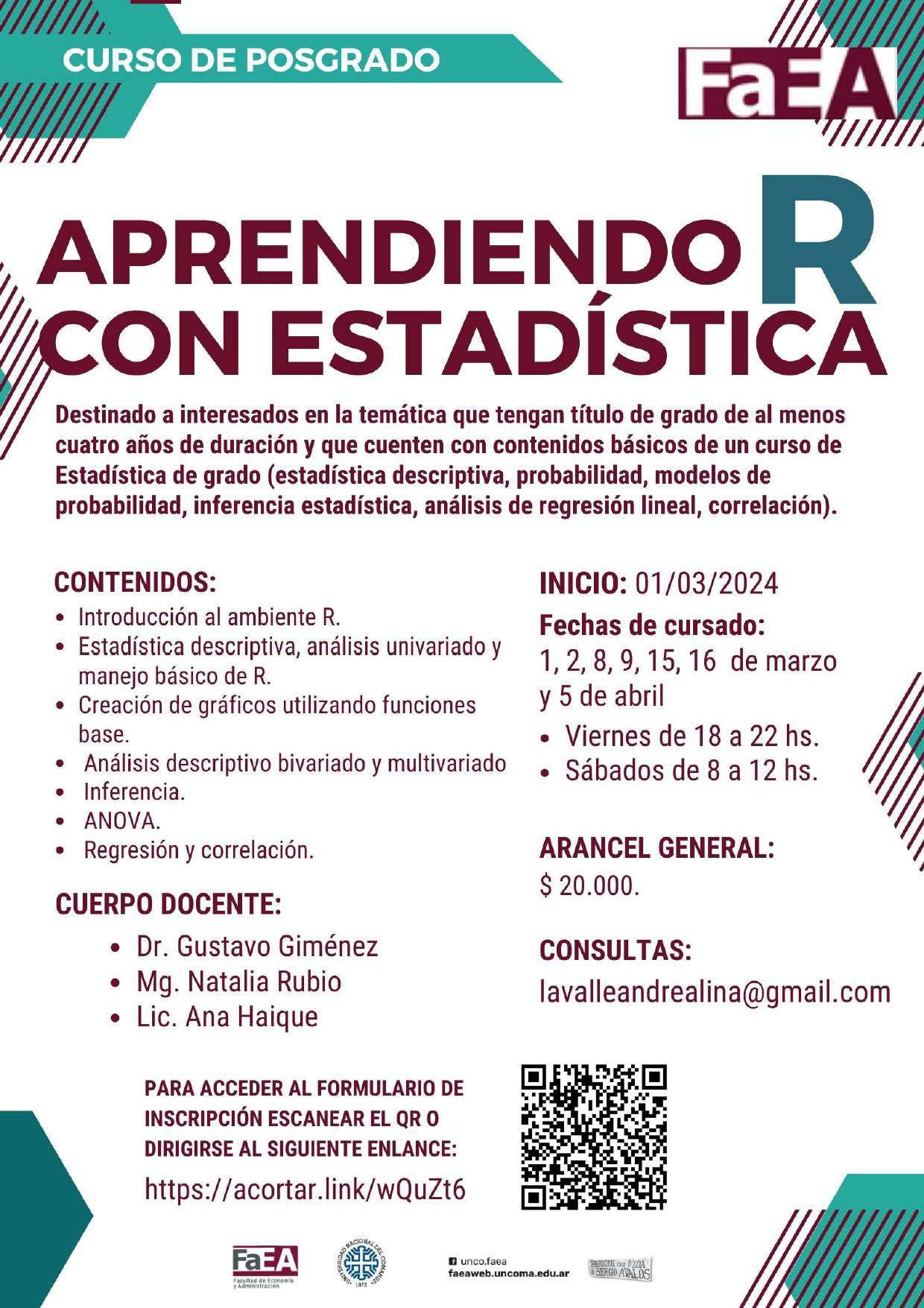 Aprendiendo R con Estadística – Facultad de Economía y Administración